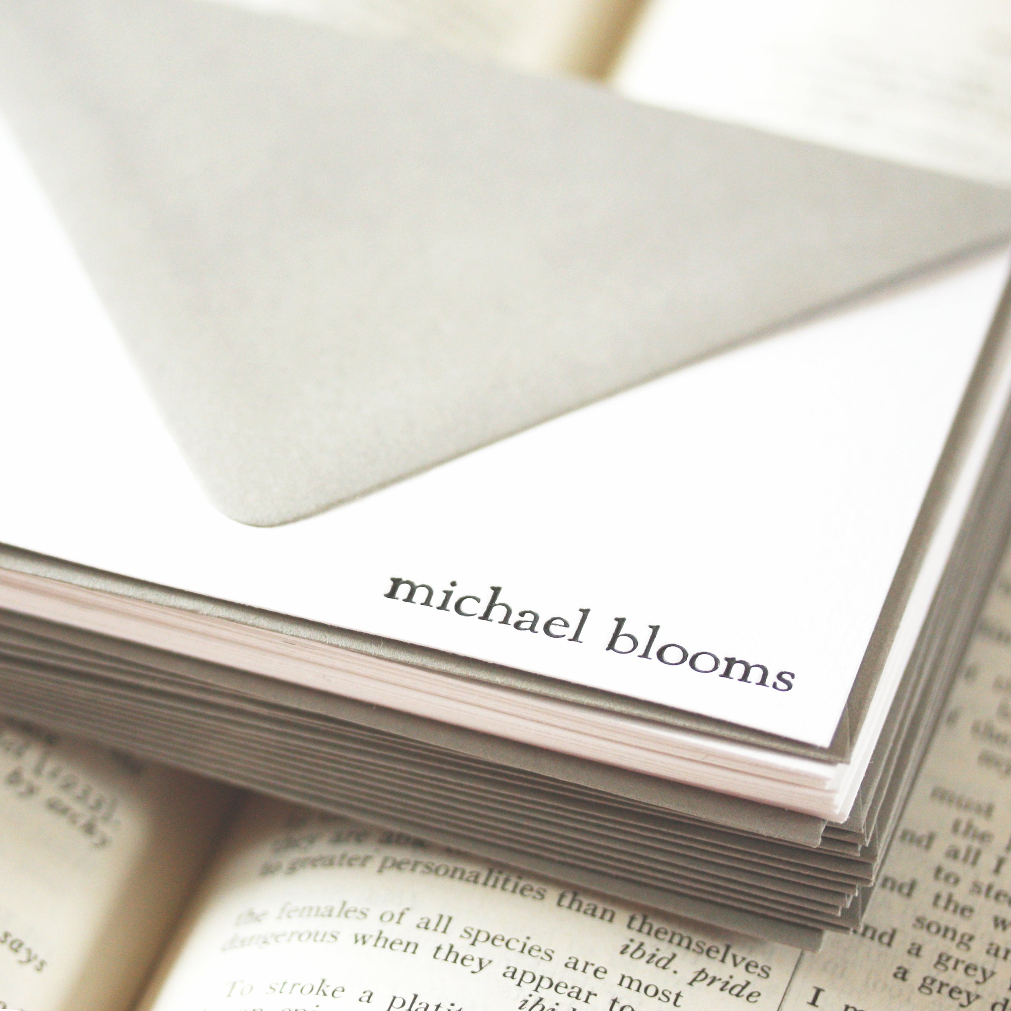 personalized letterpress stationery "michael" – penelope's press